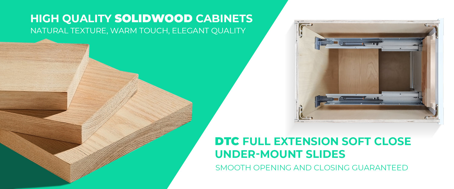 RTA Solid Wood Escada Kitchen/Living Room Base Cabinet with 1 FHD 1 Sh ...