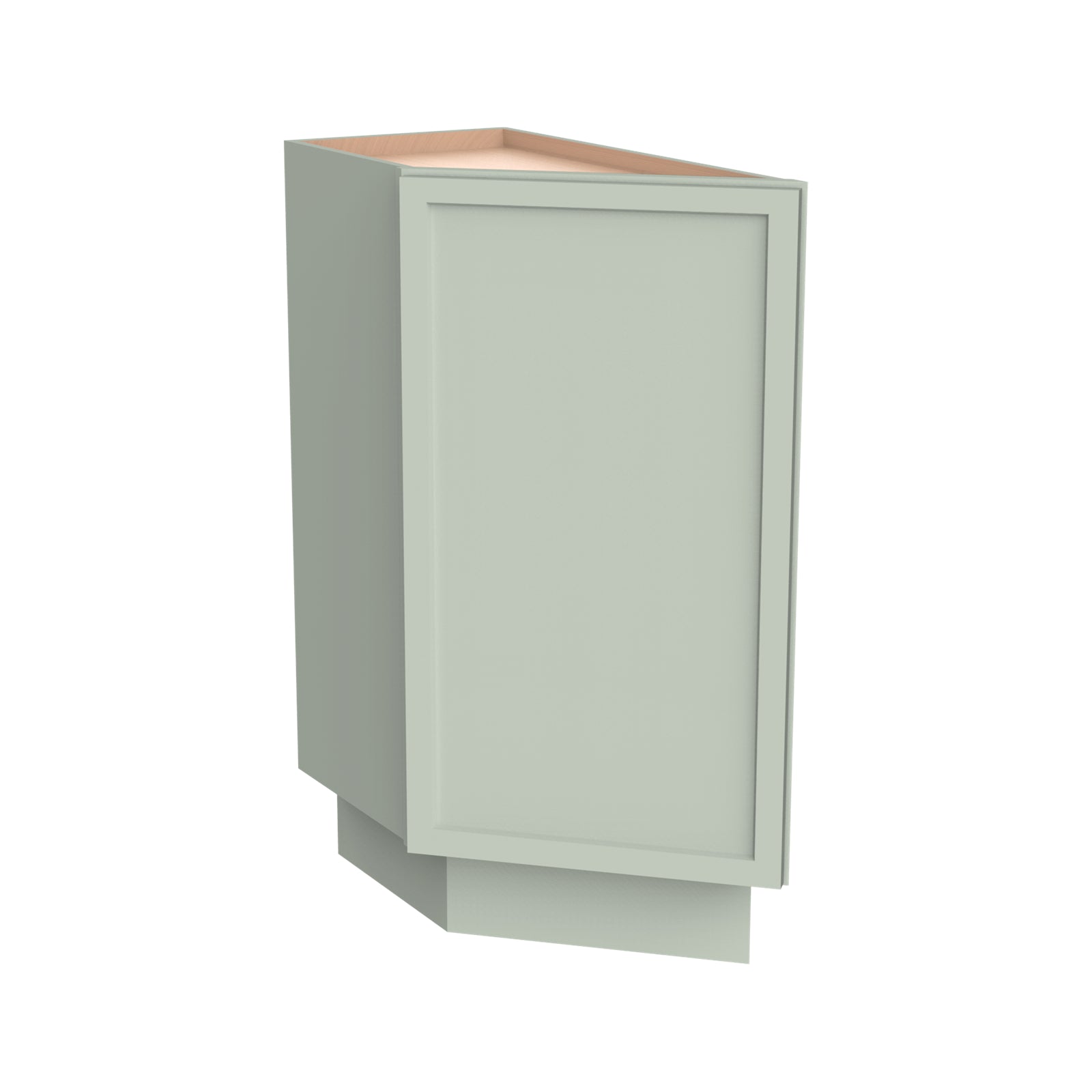 RTA Solid Wood Newtown Base End Angle cabinets Jade Green Kitchen, Bat ...